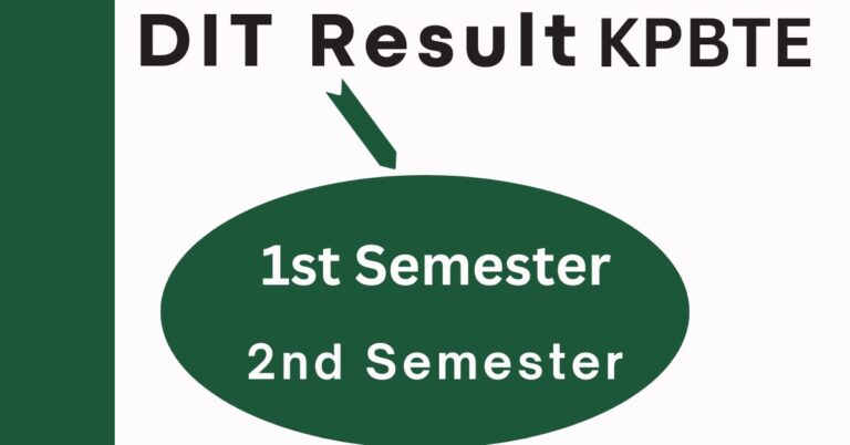 DIT Result 2024 1st And 2nd Semester Search By Roll Number